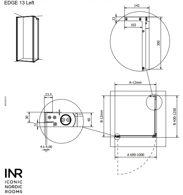 Inr Edge 13 Left Shower Corner Instruction Manual (PDF Download)